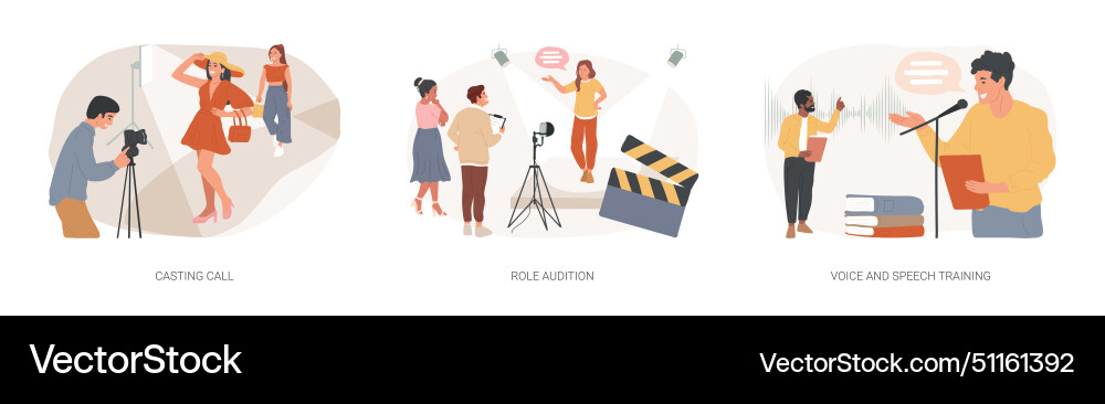 Modelling agency isolated concept Royalty Free Vector Image