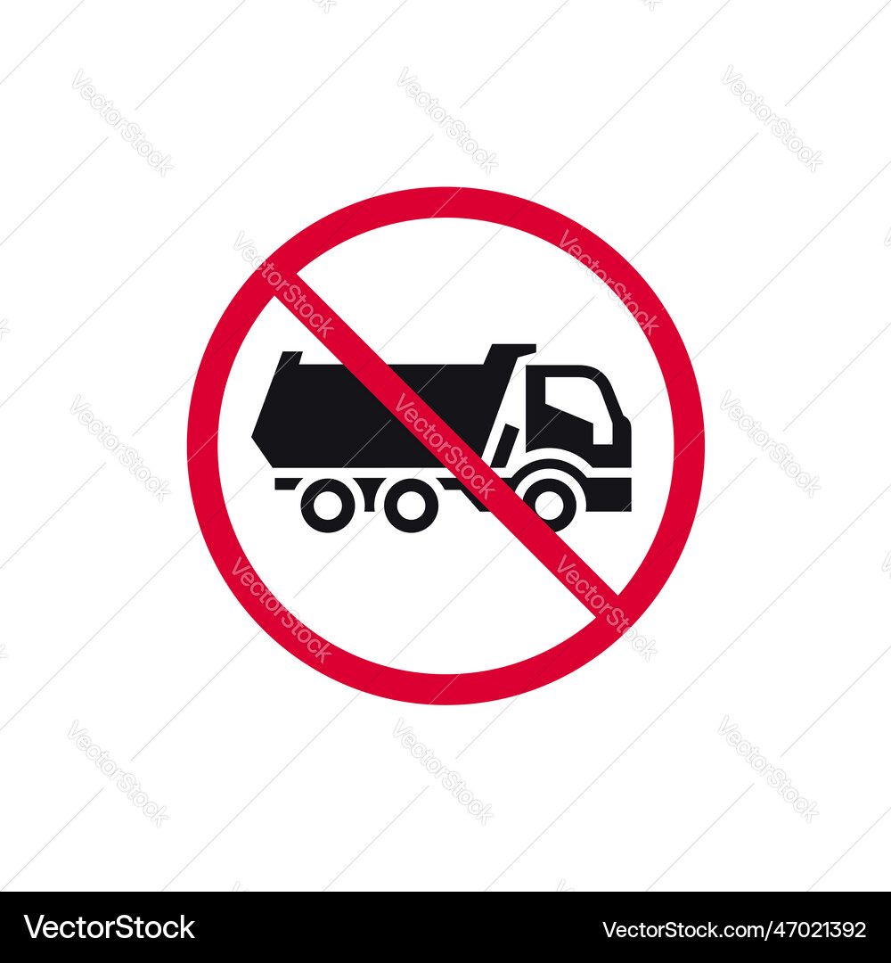No Dumping Cargo Sign - Prohibited Royalty Free Vector Image