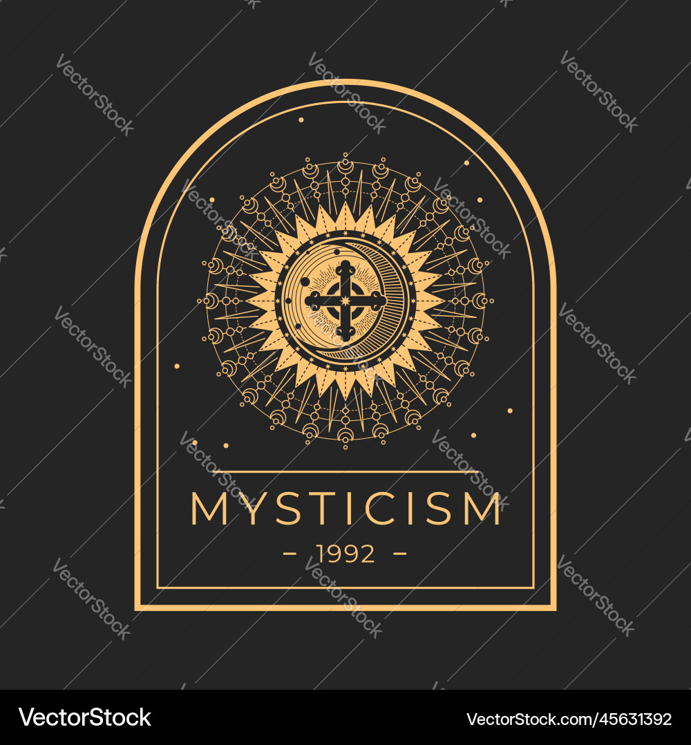 Occult mysticism and magic icon or symbol Vector Image