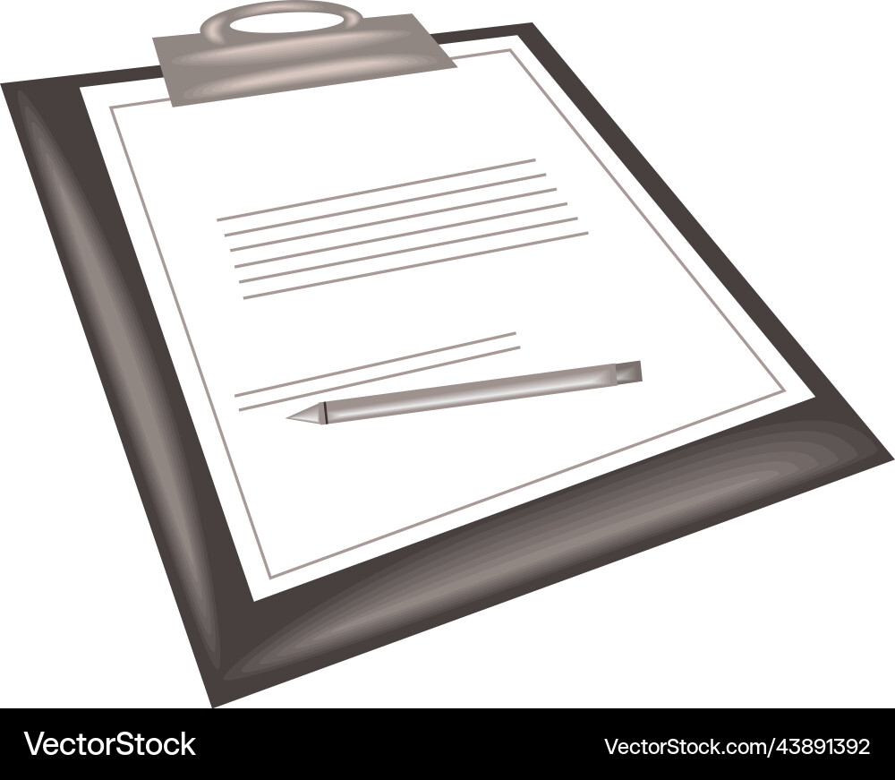 Sign documents in clipboard Royalty Free Vector Image