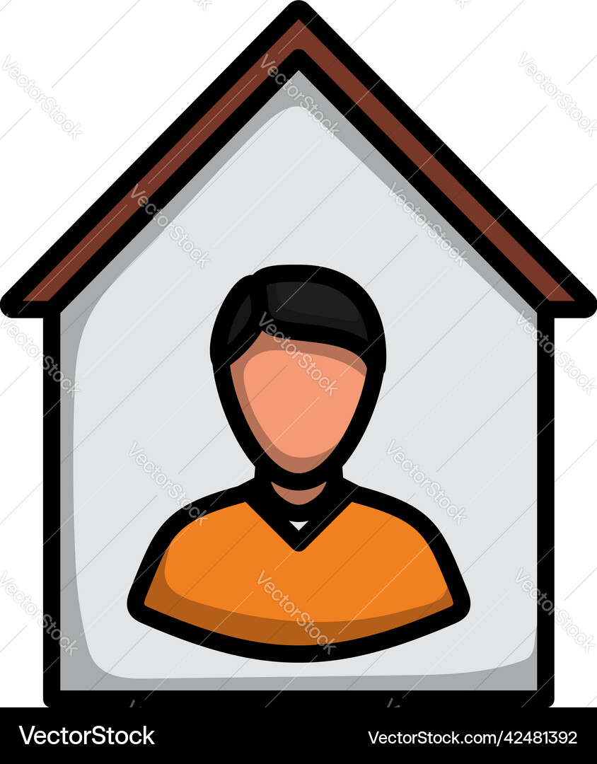 Stay home icon Royalty Free Vector Image - VectorStock