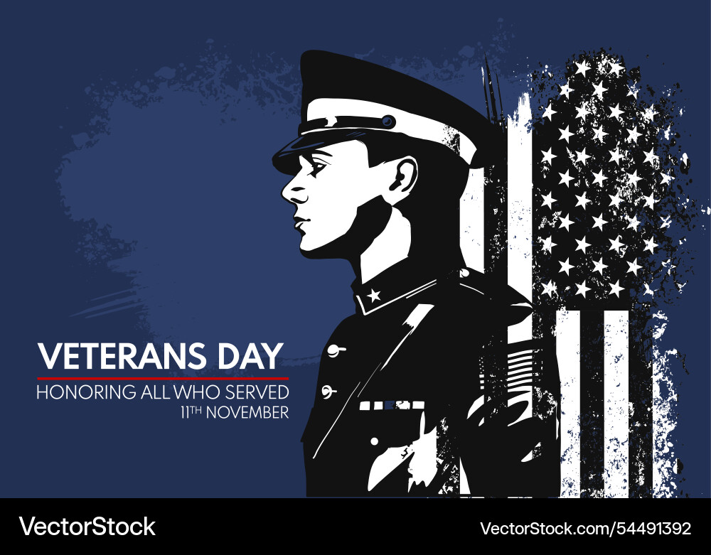 Veterans day banner Royalty Free Vector Image - VectorStock