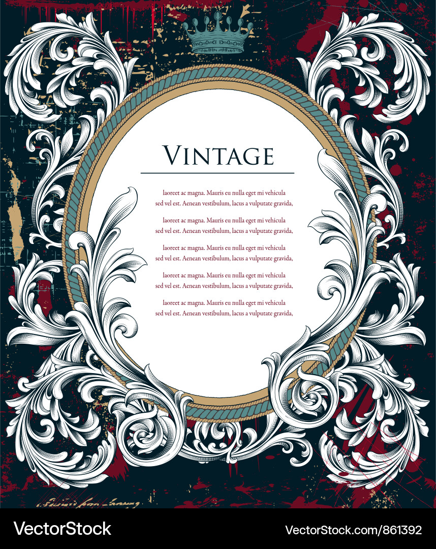 Vintage frame Royalty Free Vector Image - VectorStock