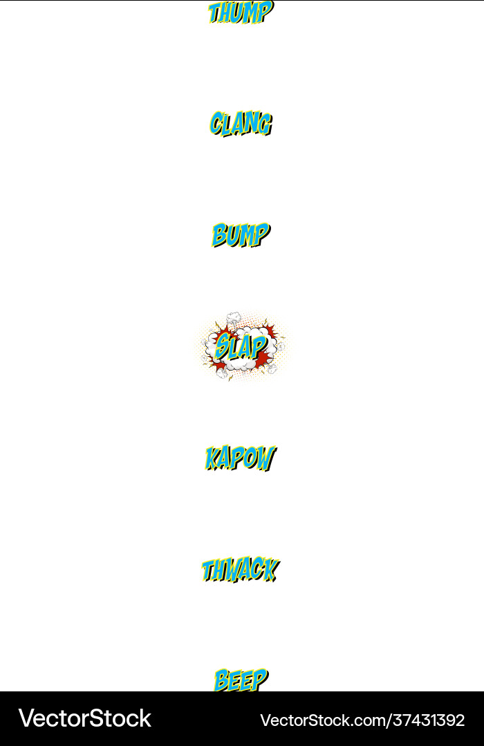 Word slap on comic cloud explosion background Vector Image