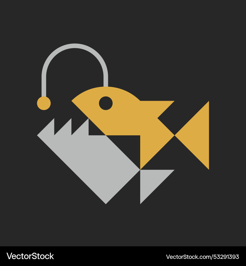 Anglerfish logo Royalty Free Vector Image - VectorStock
