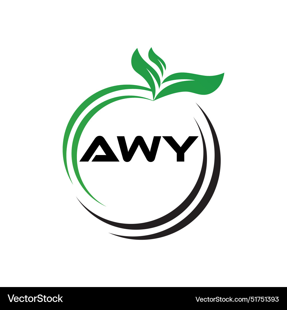 Awy letter logo design simple and modern Vector Image