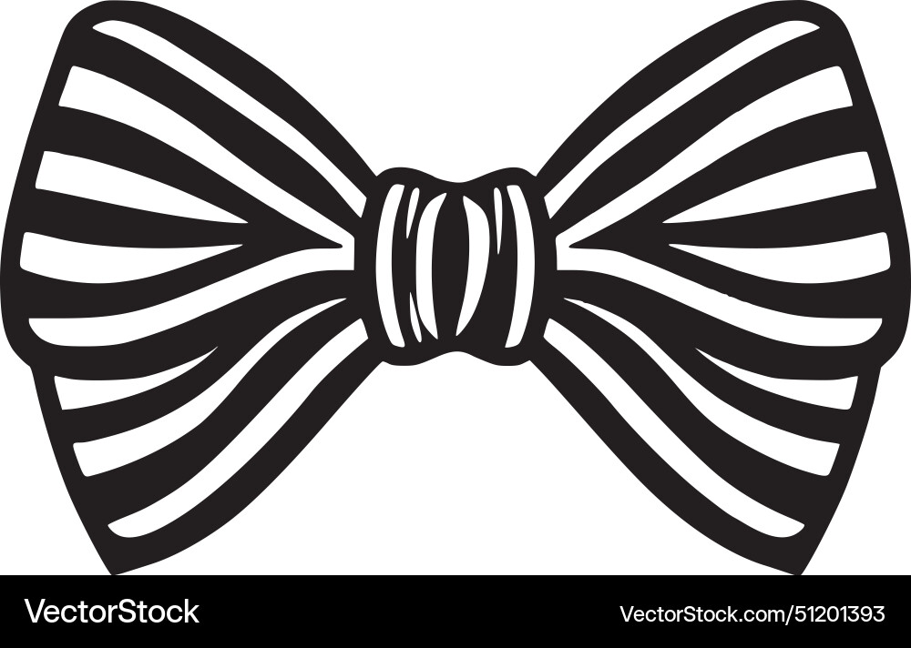 Bow - minimalist and flat logo Royalty Free Vector Image