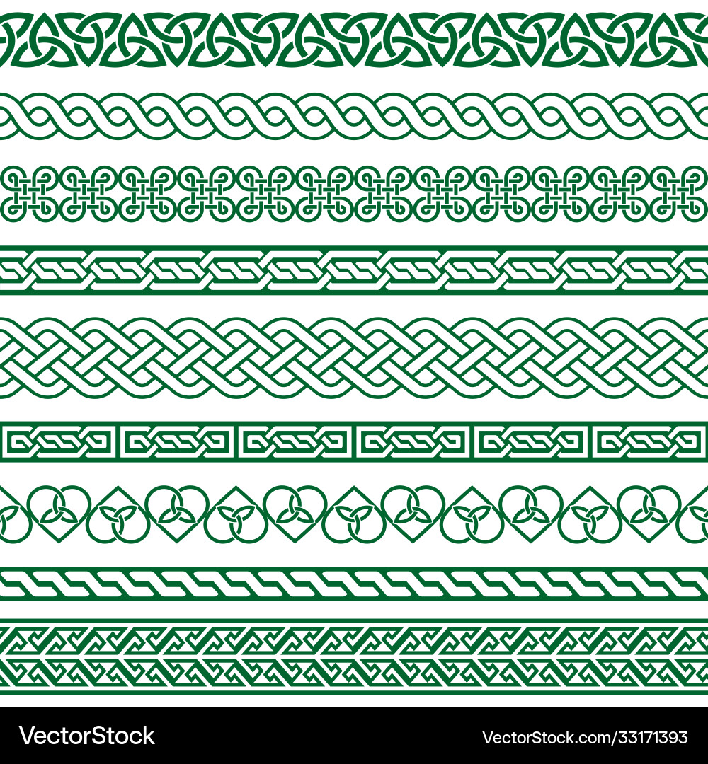 Celtic Knot Border Pattern Royalty Free Vector Image