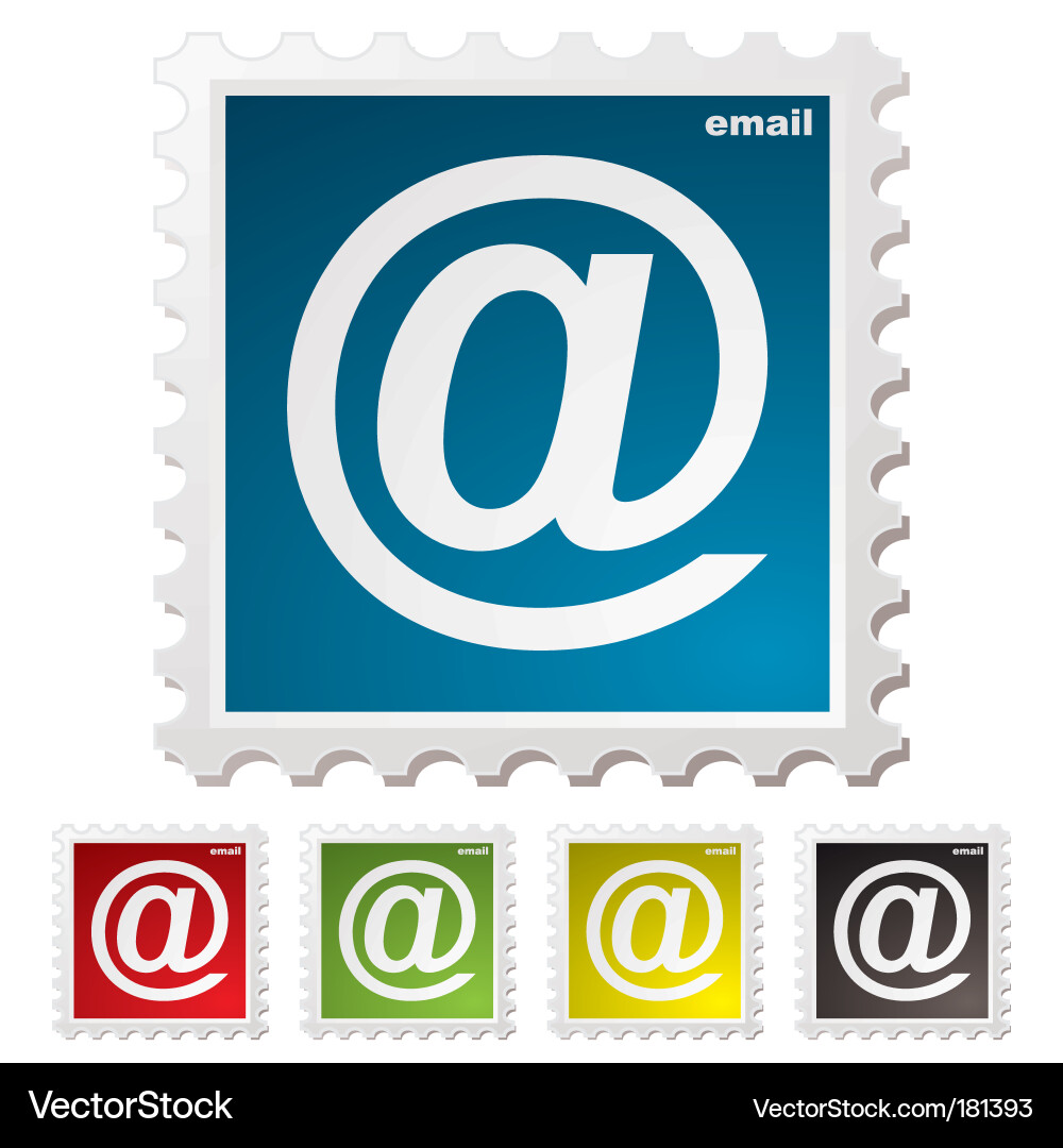 Email stamp Royalty Free Vector Image - VectorStock