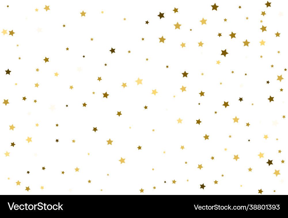 Fallende goldene Sterne Gold Konfetti Feier Vektorbild