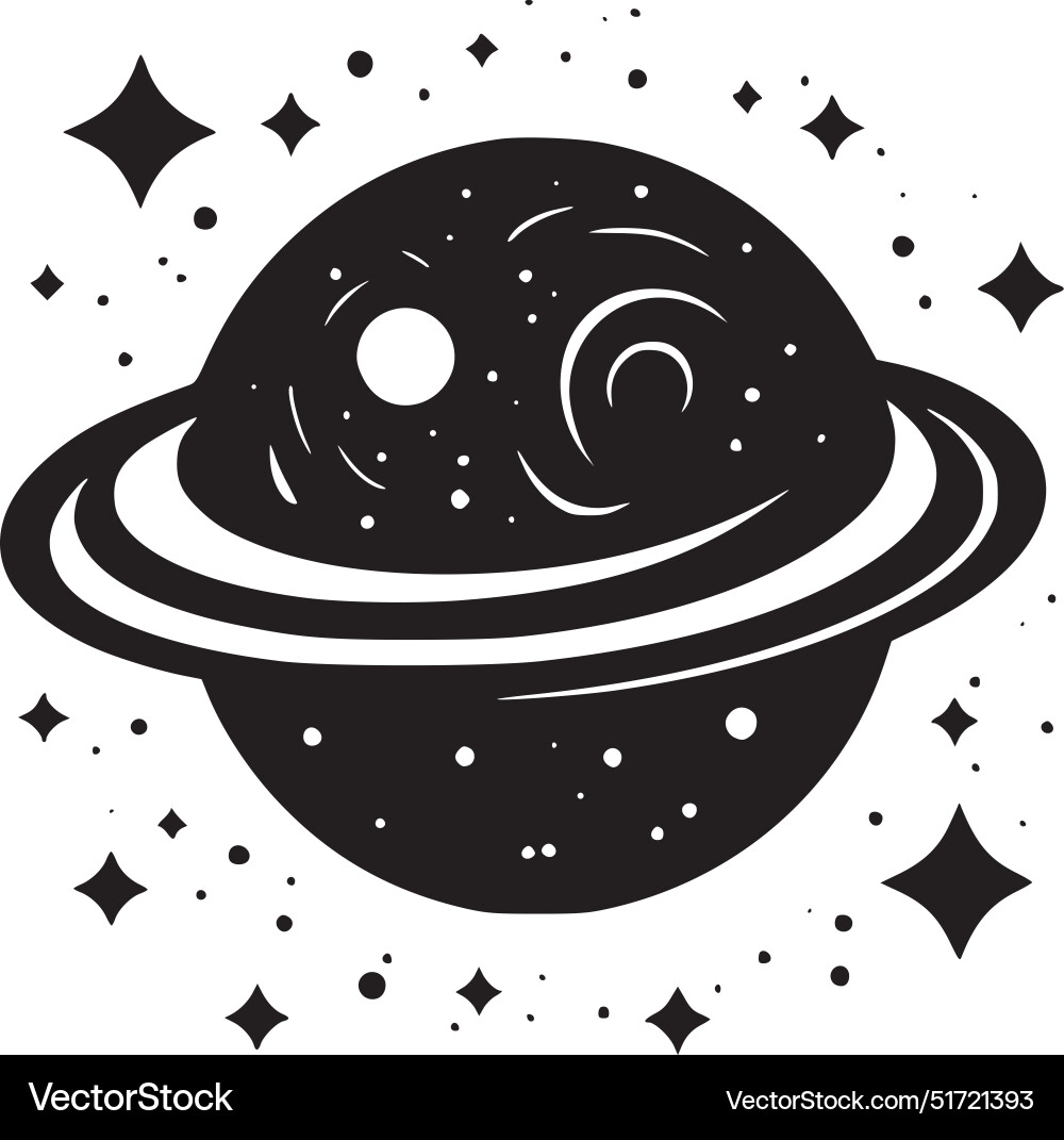 Galaxy - minimalist and simple silhouette Vector Image