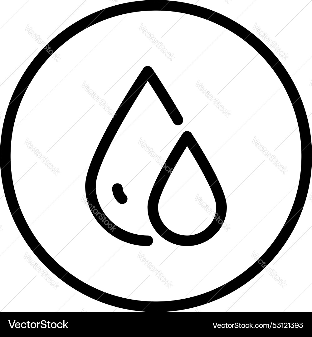 Liquid drop icon water outline logo simple Vector Image