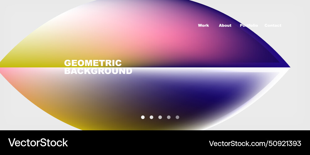 Minimal geometric web site page template design Vector Image