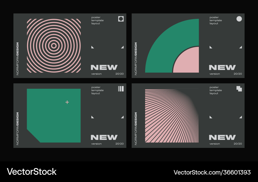 New modernism poster template design Royalty Free Vector