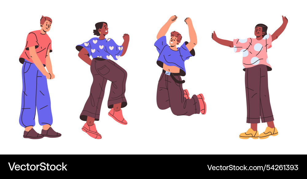 People cheering and celebrating victory Royalty Free Vector