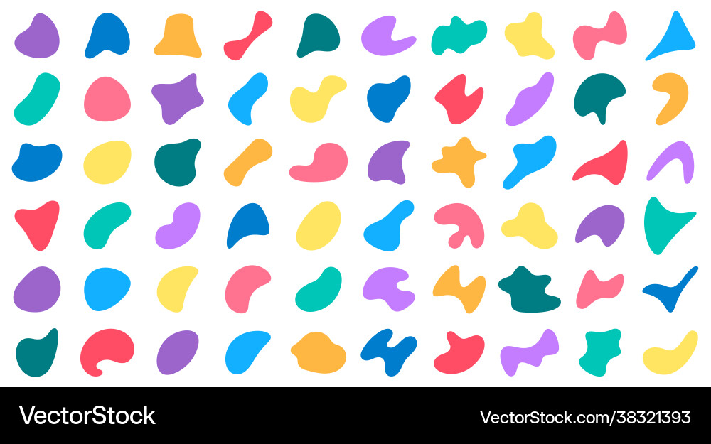 Random blobs abstract blob shapes liquid paint Vector Image