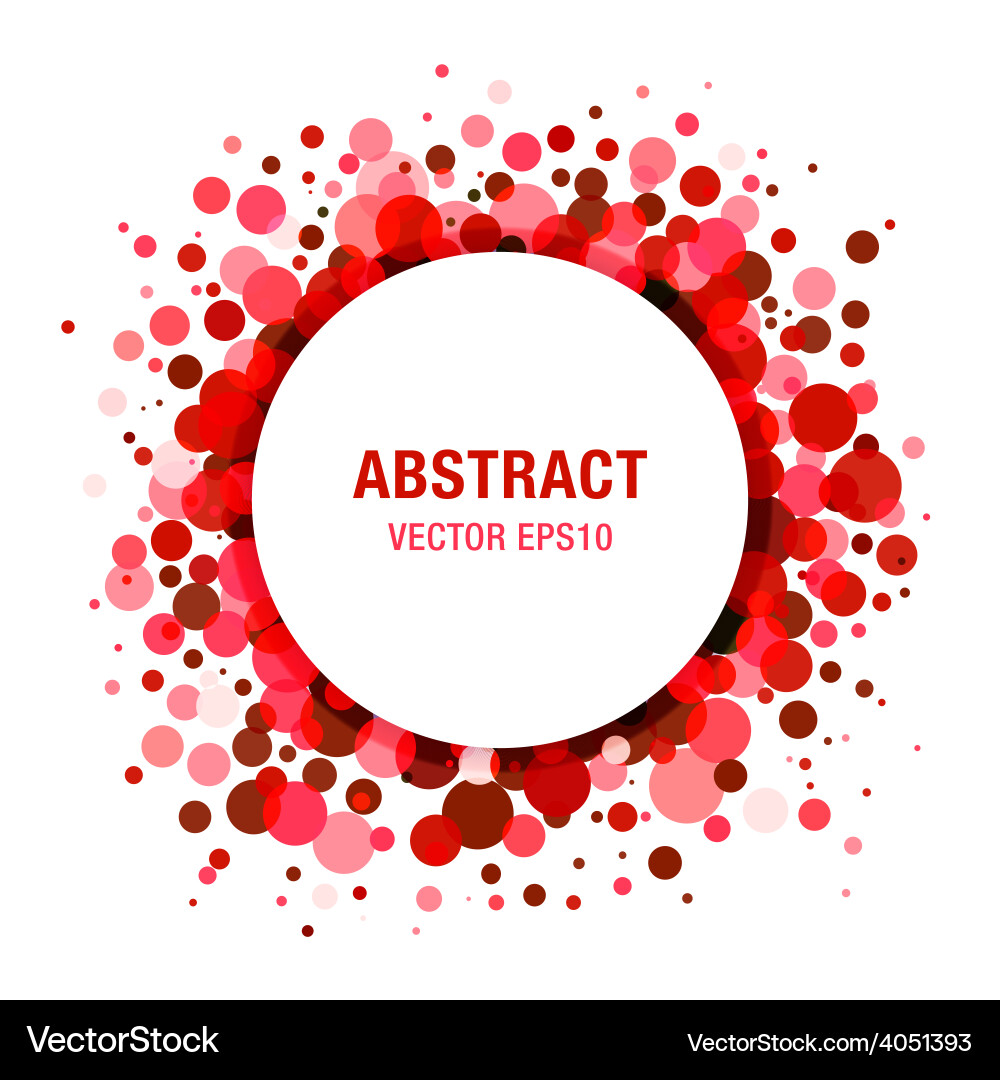 Red bright abstract circle frame design element Vector Image