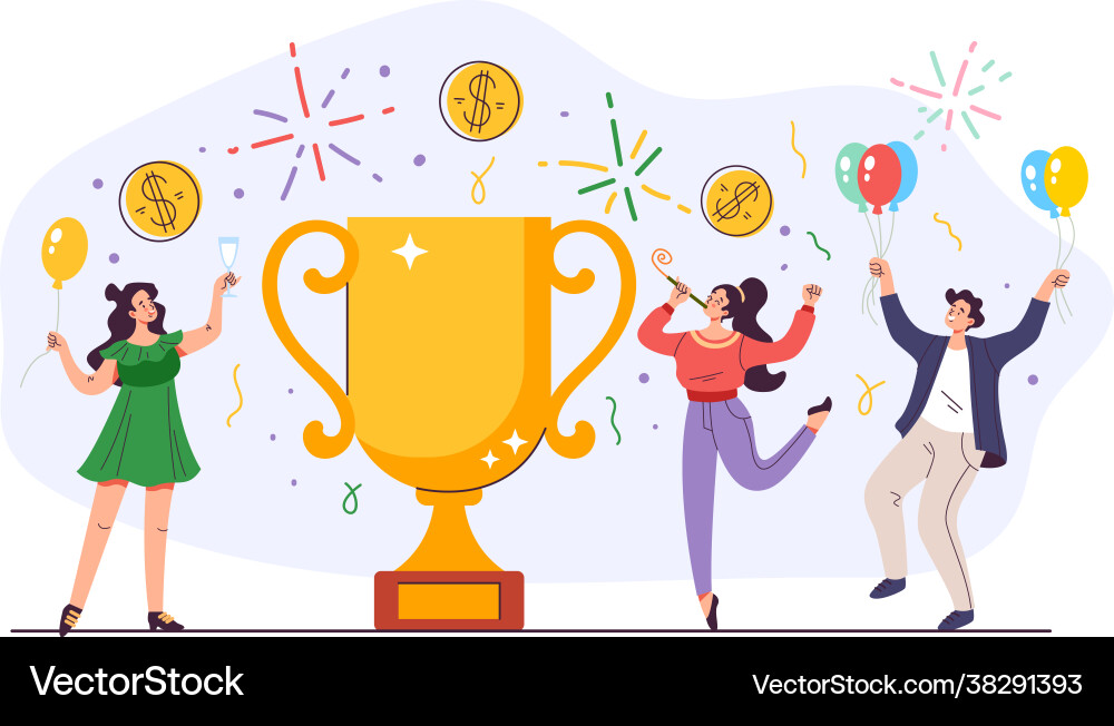 Team Success Celebration Royalty Free Vector Image