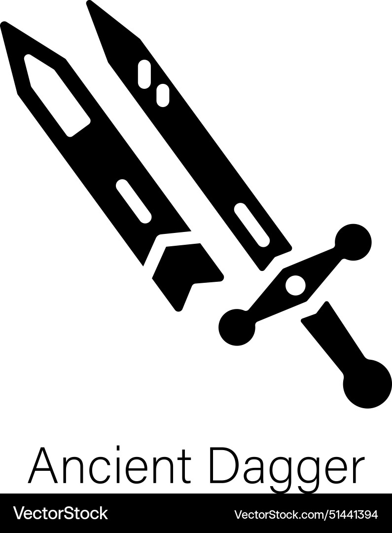 Ancient dagger Royalty Free Vector Image - VectorStock