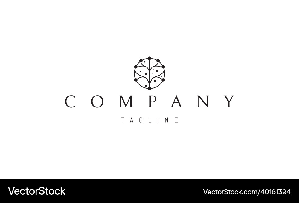 Artificial Intelligence Brain Logo Royalty Free Vector Image