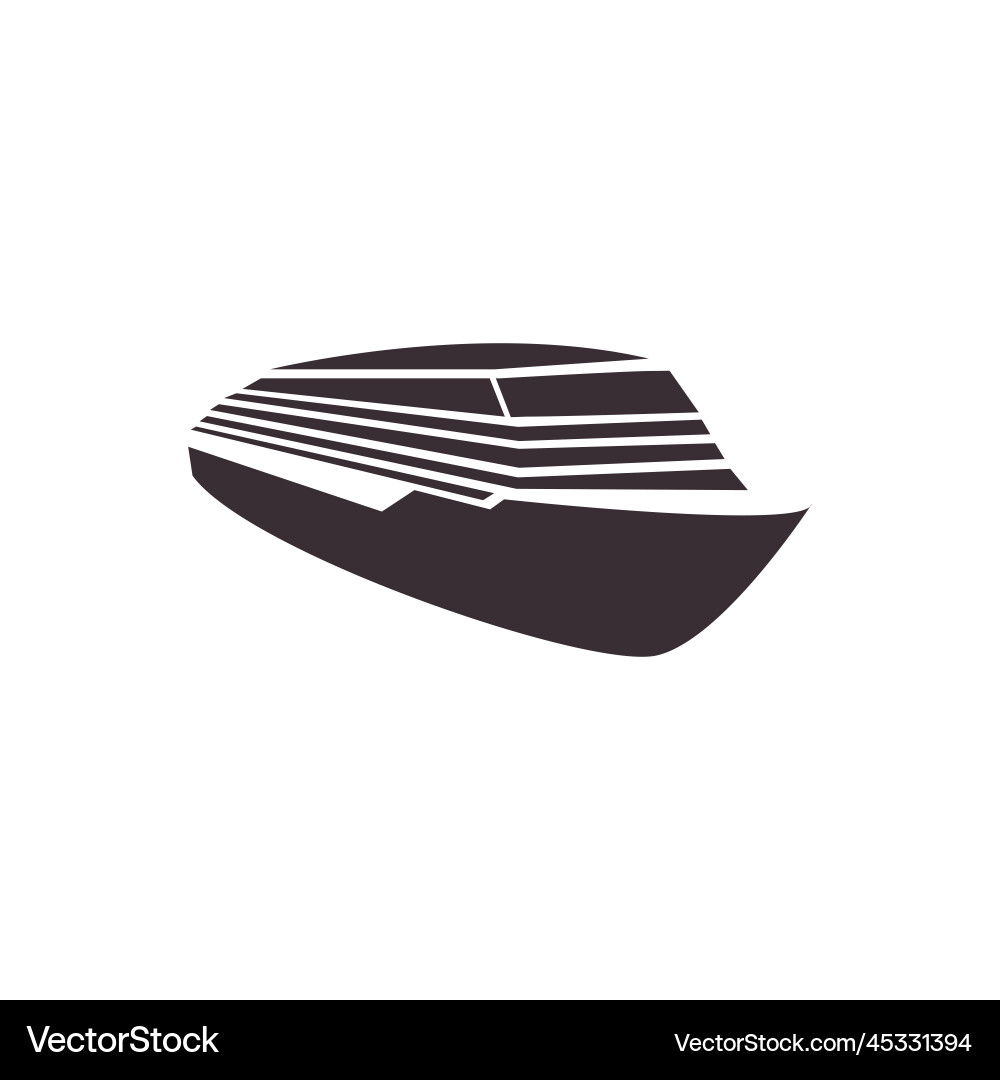 Big ship sail icon logo Royalty Free Vector Image