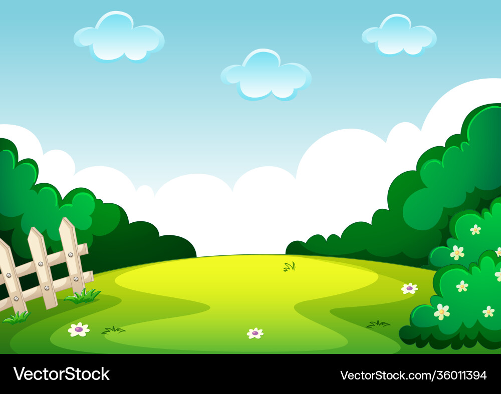 Blank forest nature scene background Royalty Free Vector