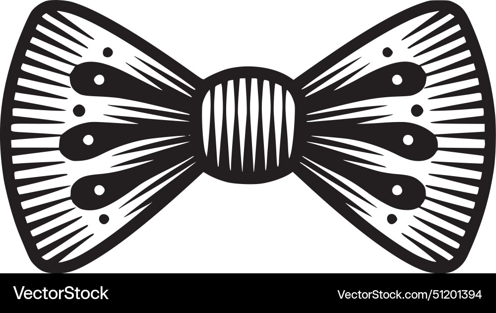Bow - black and white isolated icon Royalty Free Vector