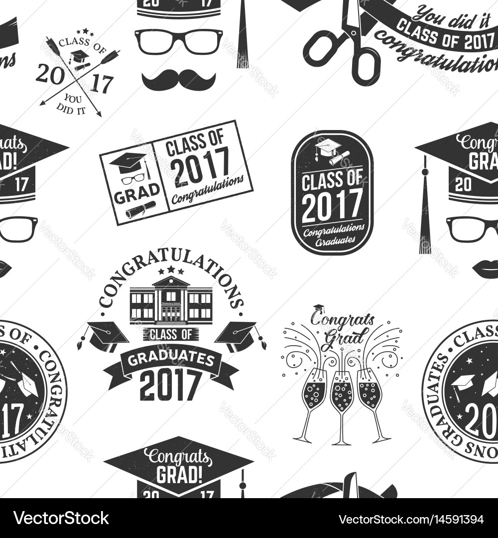 Class of 2017 badge Royalty Free Vector Image - VectorStock
