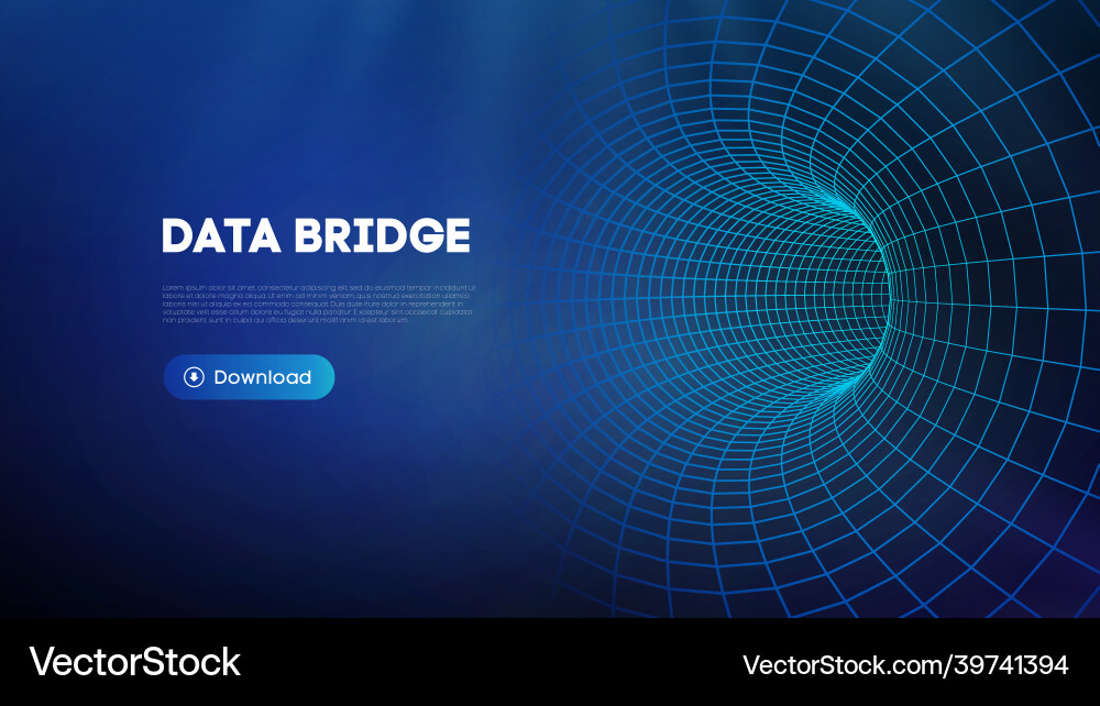 Data bridge traffic big Royalty Free Vector Image