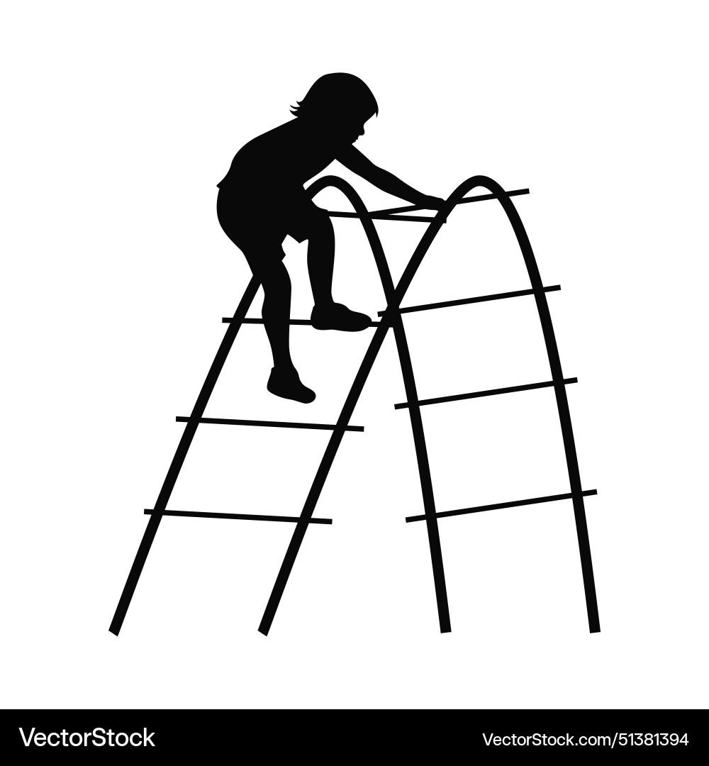Kids play climb together Royalty Free Vector Image