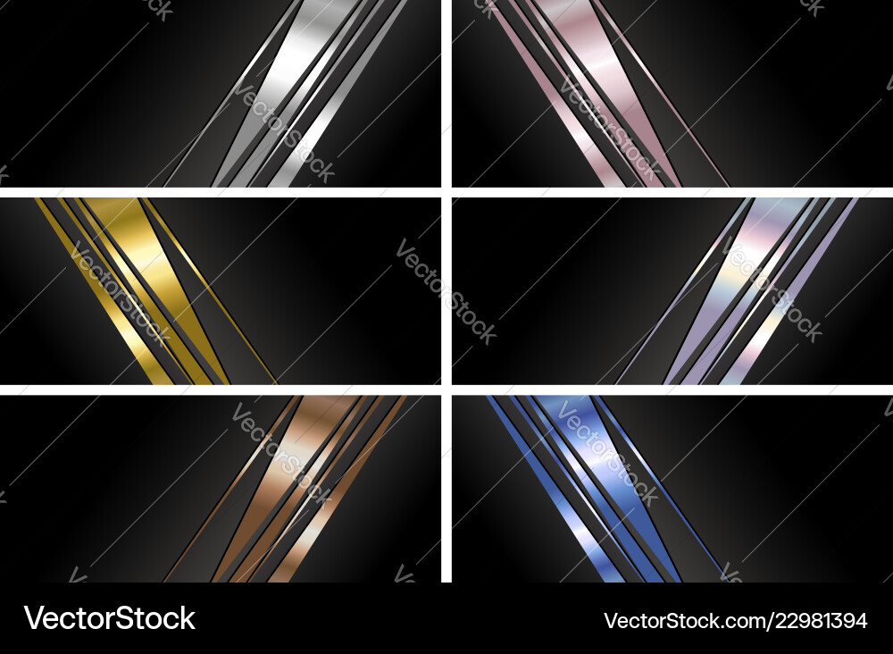 Luxury Metallic Banner - Abstract Gradient Vector Image