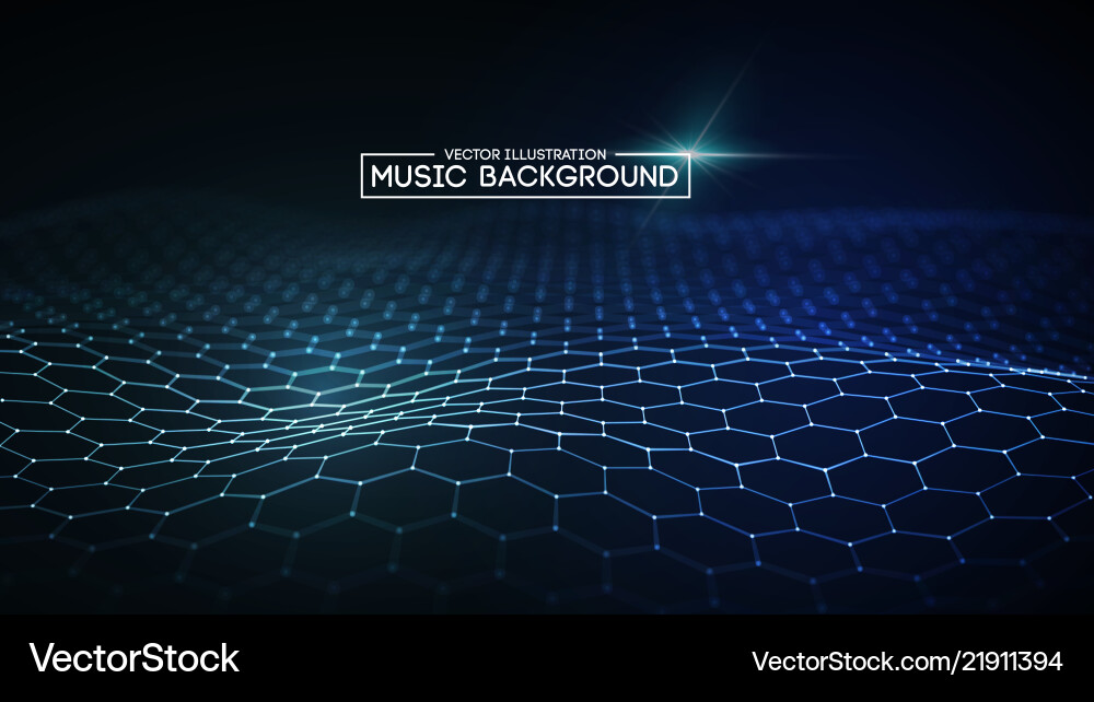 Music abstract background blue equalizer Vector Image