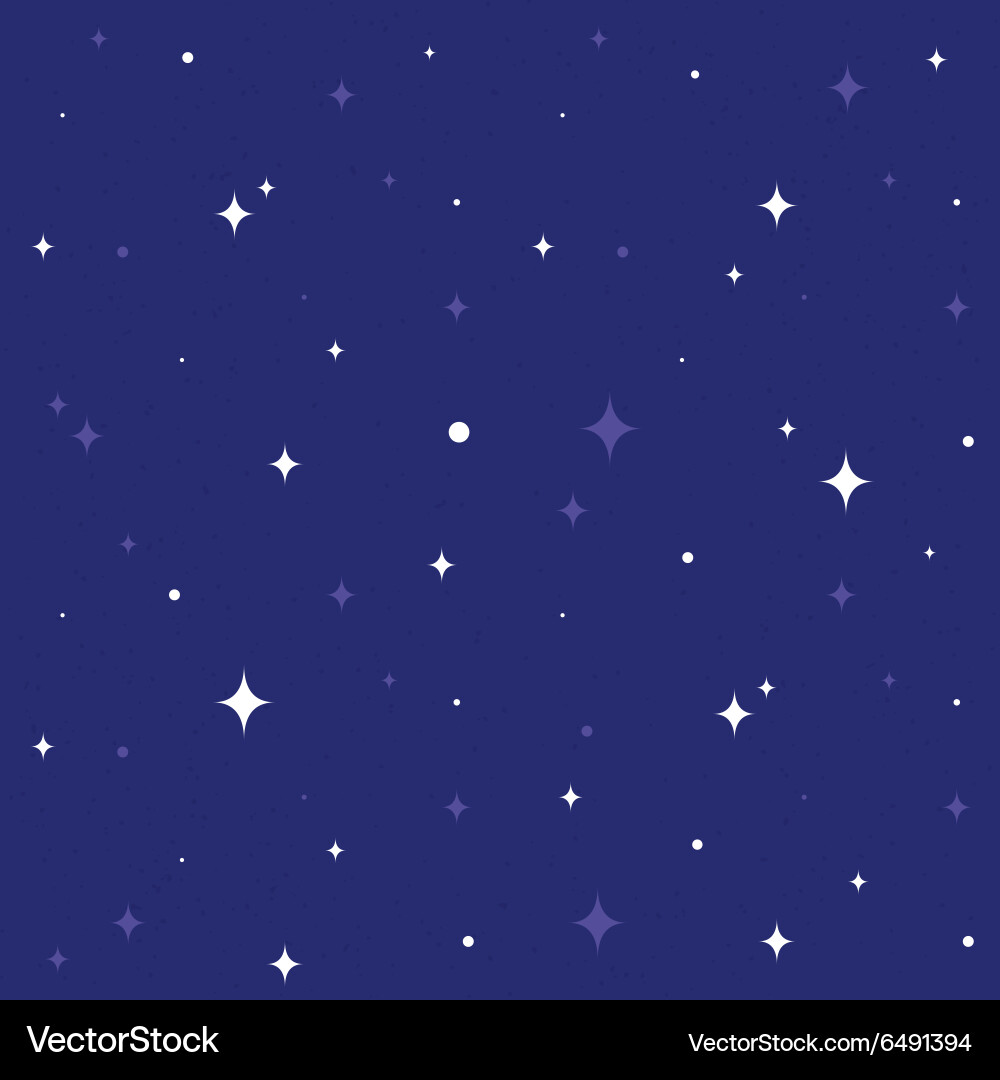 Night sky seamless cartoon pattern Royalty Free Vector Image