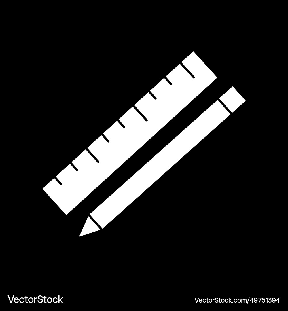 Pencil ruler icon logo image Royalty Free Vector Image