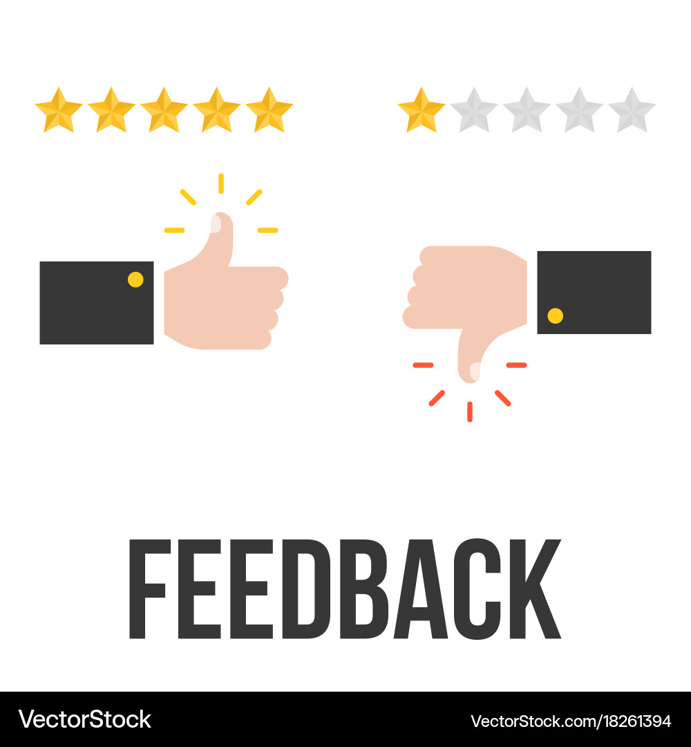 Positive Feedback Rating Royalty Free Vector Image