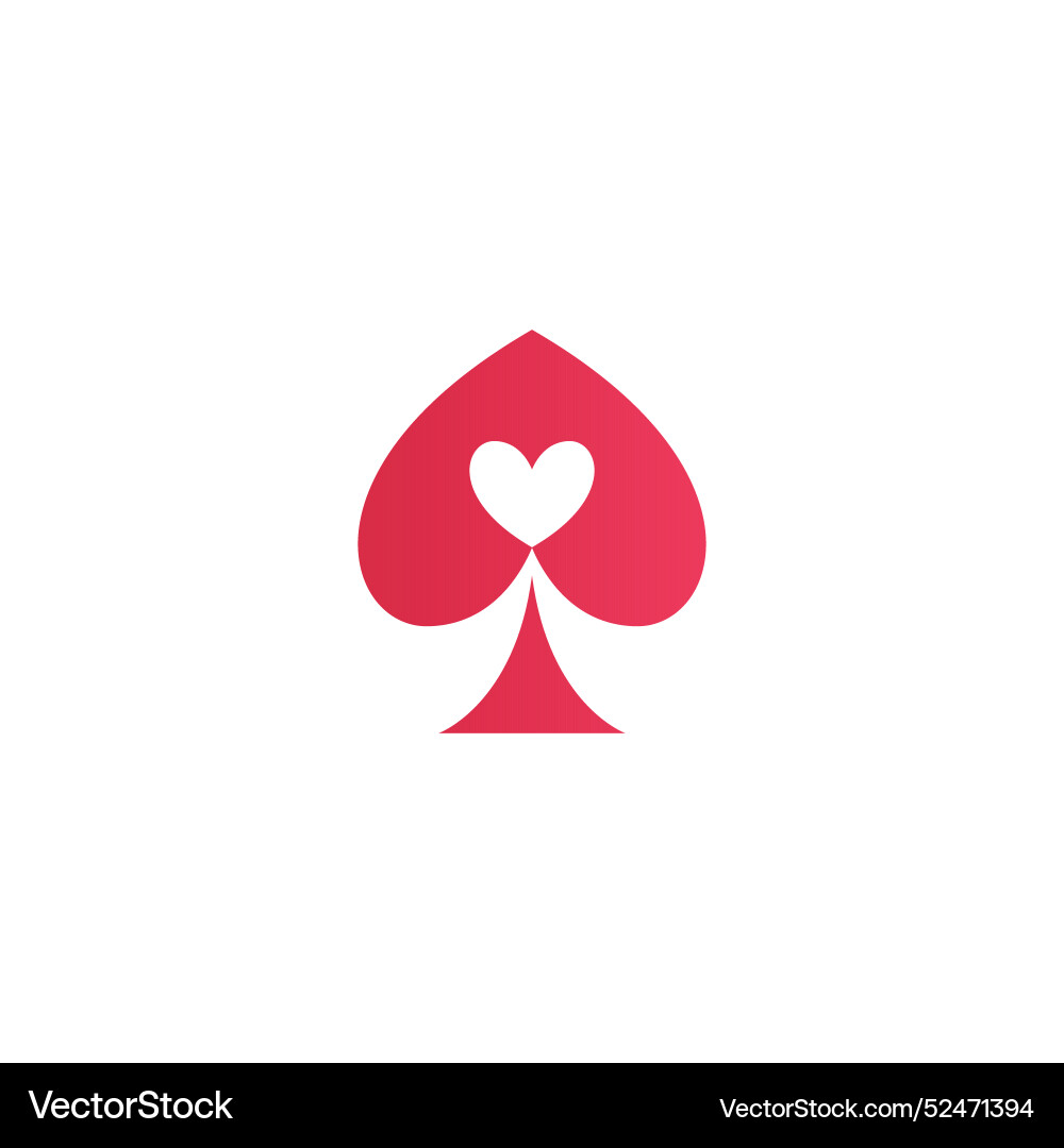 Spade love logo templates icon Royalty Free Vector Image