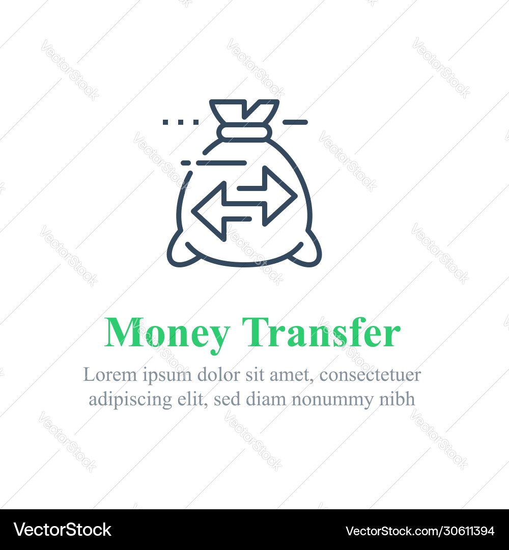 Transfer money concept send or receive payment Vector Image