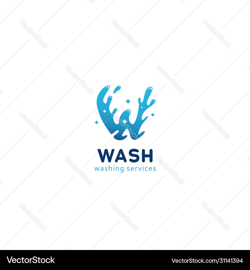 Wash Splash Logo - Water Drop Royalty Free Vector Image