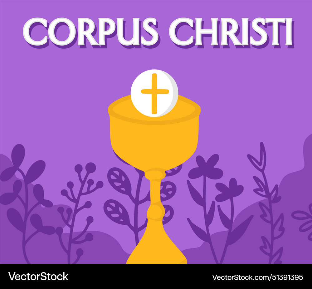 Corpus christi catholic religious holiday Vector Image