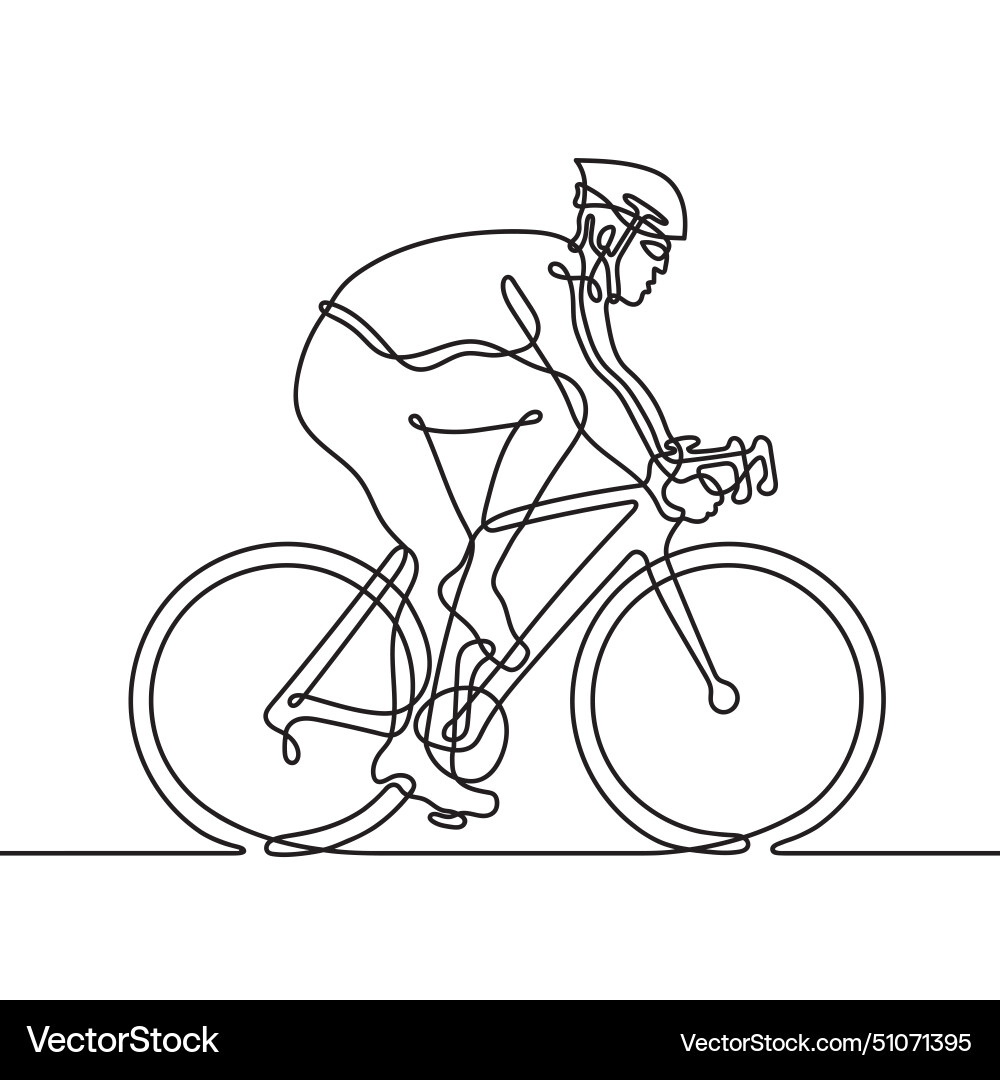 Cyclist on a bicycle – Free Vector | VectorStock