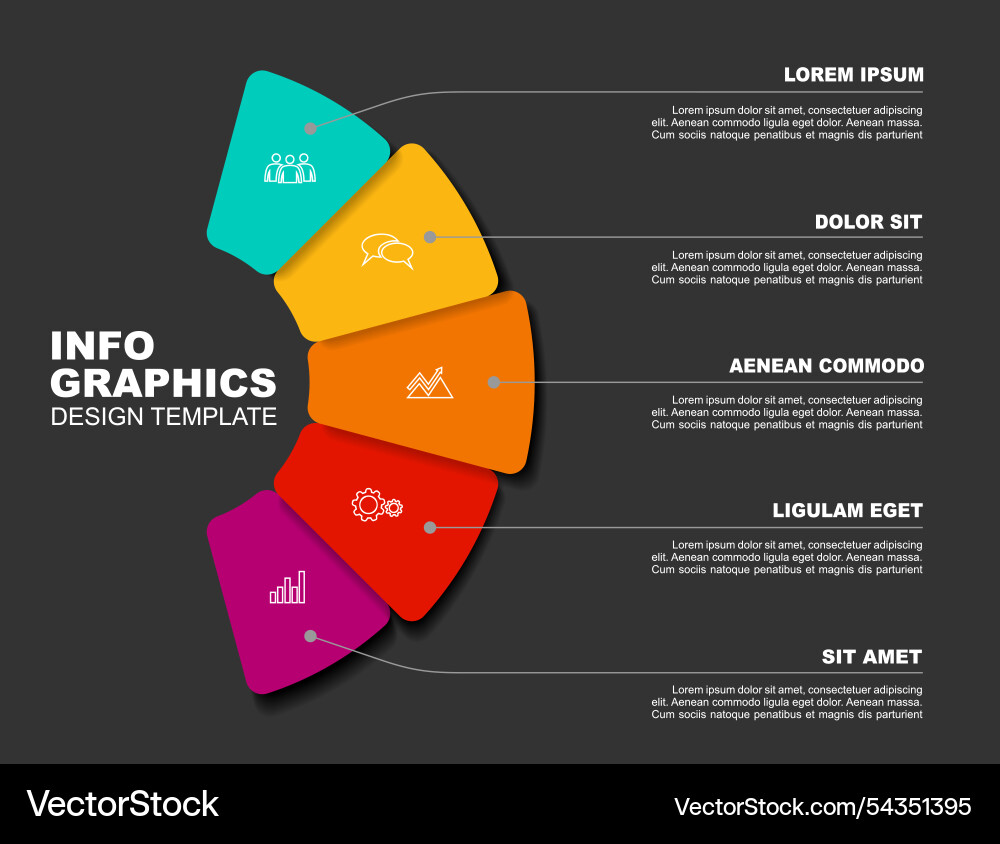 Infographic design template with place Royalty Free Vector