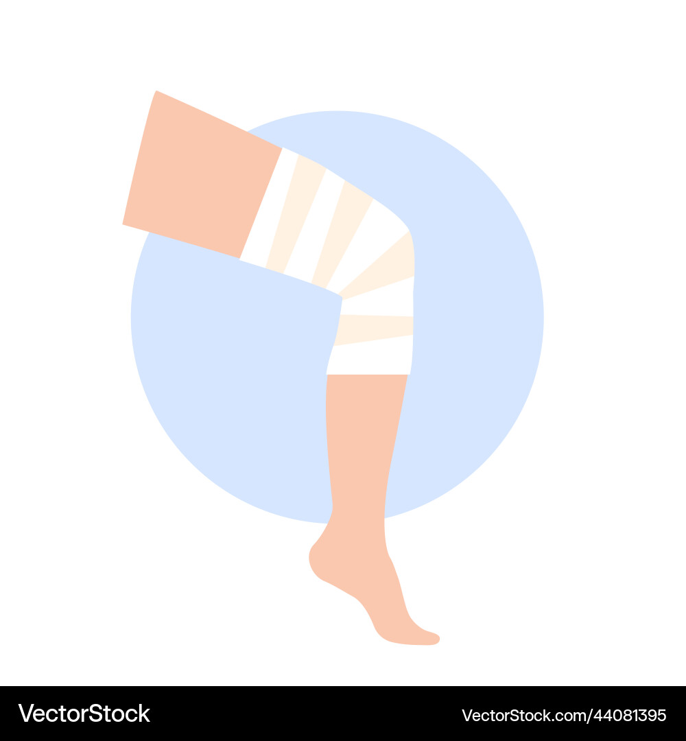 Knee bandage concept Royalty Free Vector Image
