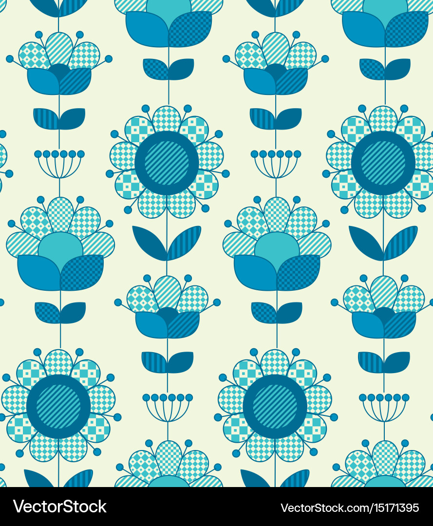 Seamless flower pattern for surface design Vector Image