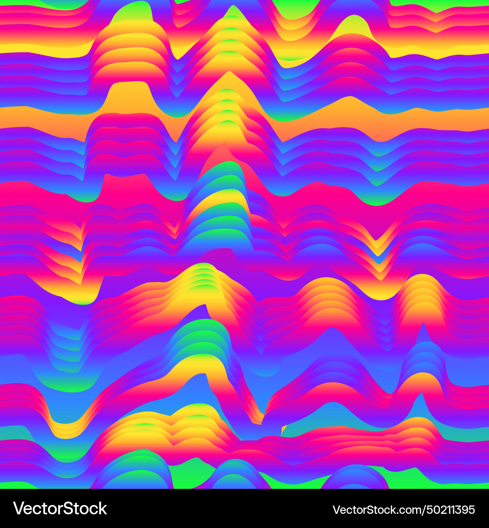 Spectrum colour wave seamless pattern Royalty Free Vector