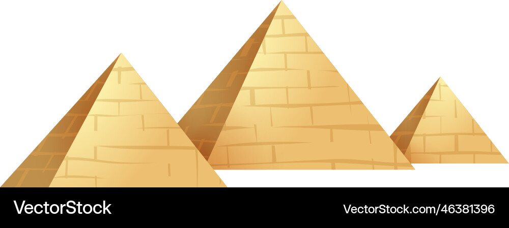 Cartoon egyptian pyramids Royalty Free Vector Image