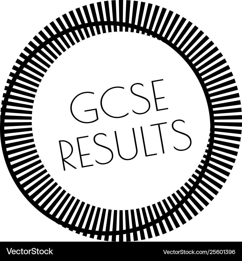 Gcse results stamp on white Royalty Free Vector Image