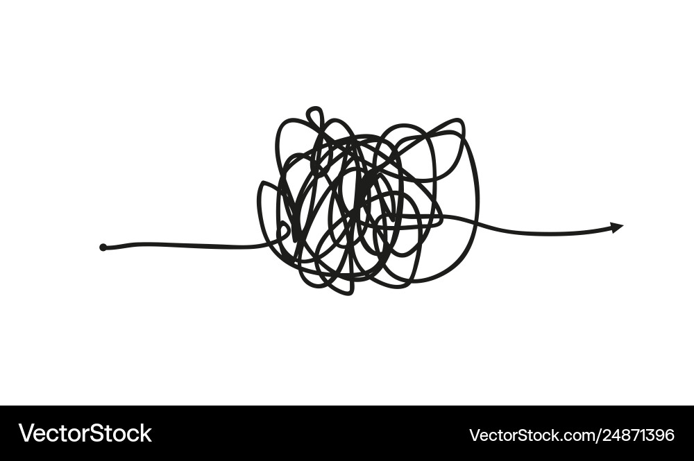 Insane messy line Royalty Free Vector Image - VectorStock