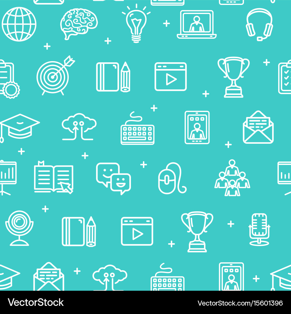 Modern Online Learning Pattern Royalty Free Vector Image