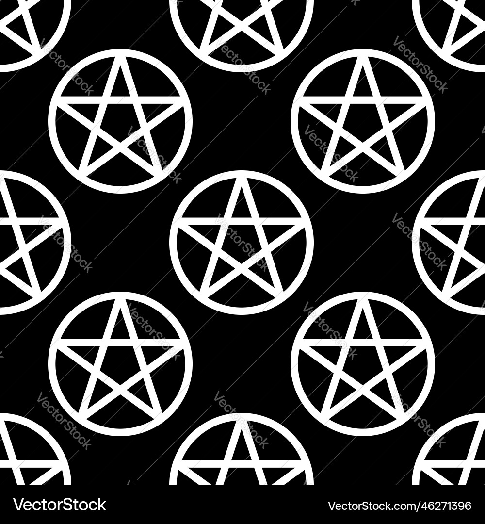 Occult Pentagram Pattern Royalty Free Vector Image