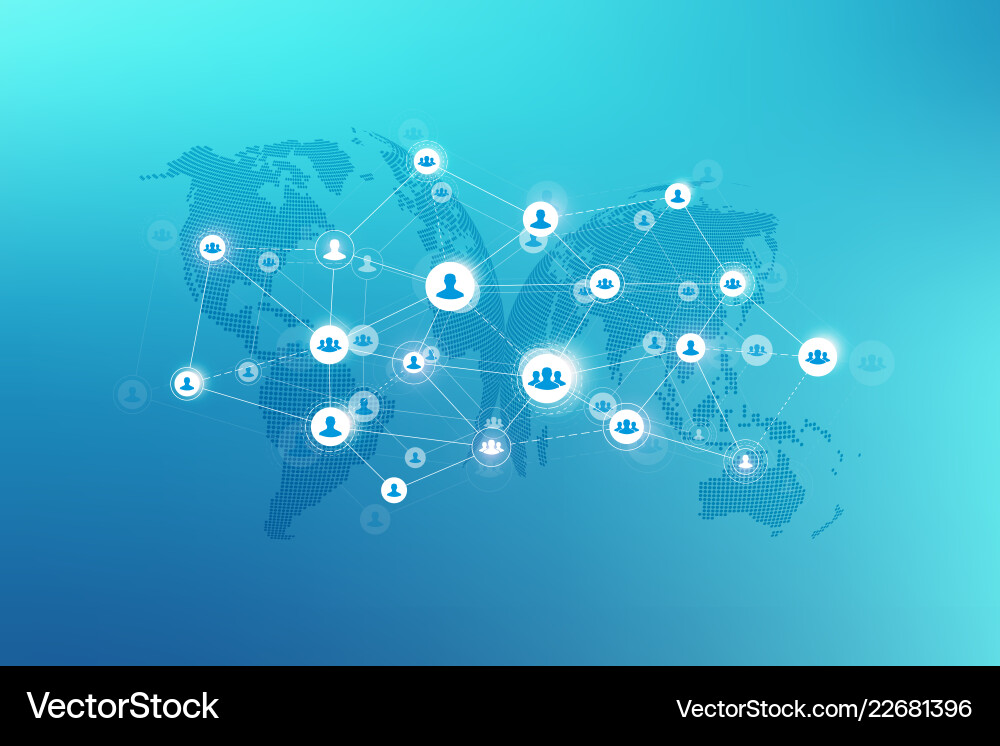 Social media network and marketing concept Vector Image